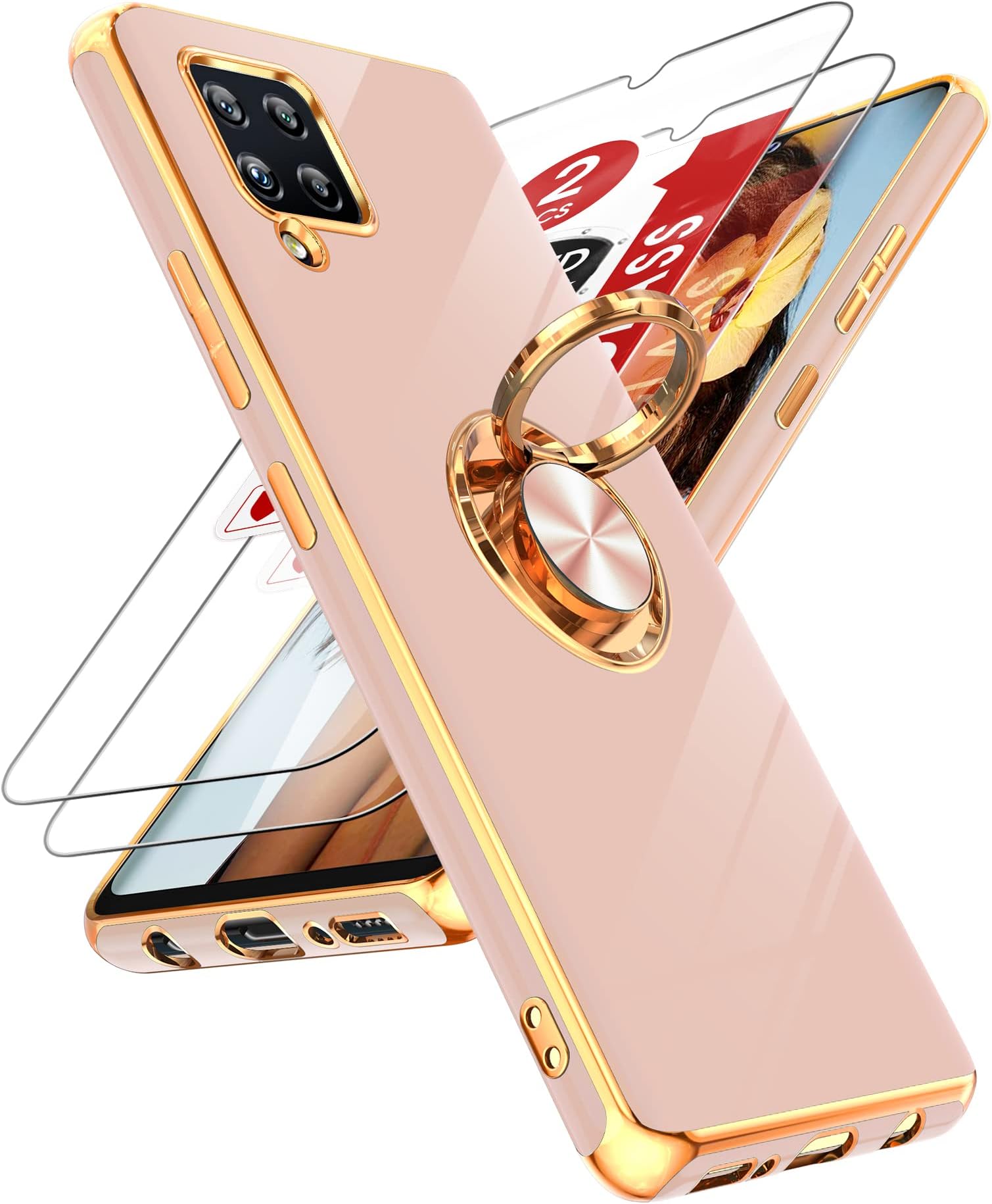 Amazon.com: Phone Case for Samsung Galaxy A42 5G with Tempered Glass ...