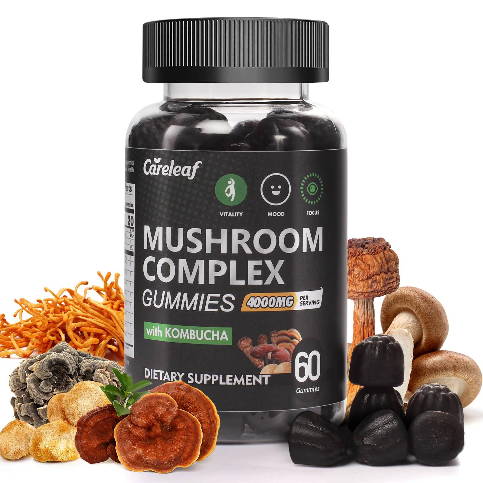 Amazon.com: careleaf 9 in 1 Mushroom Gummies with Lion's Mane for Focus ...