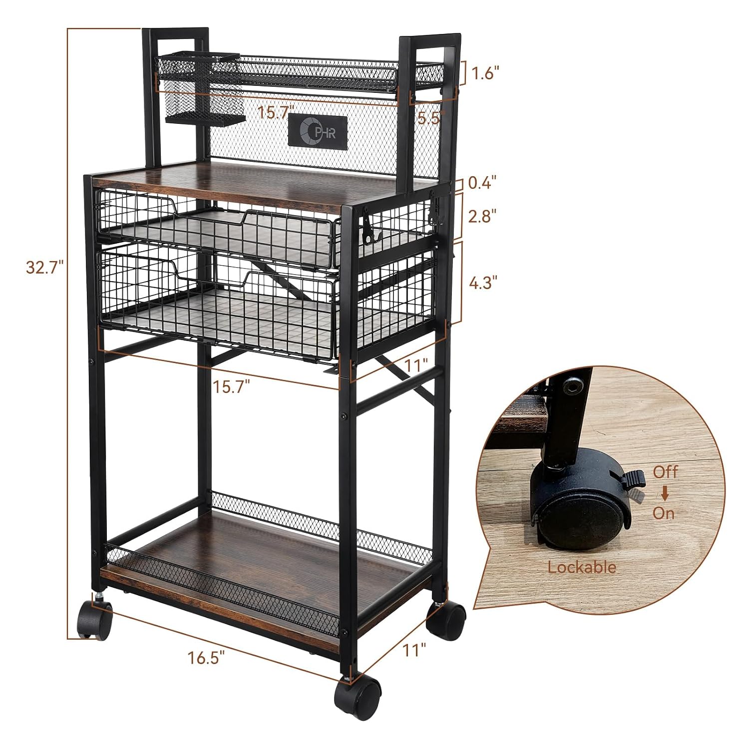 Snapklik.com : OPHIR 5 Tiers Art Cart, Airbrush Paint Storage Cart