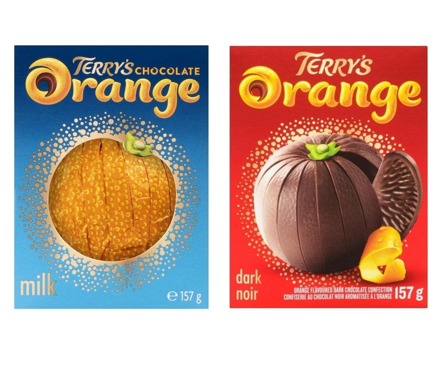 Terry's Chocolate Orange Milk & Dark Noir Chocolate Flavoured Made With ...