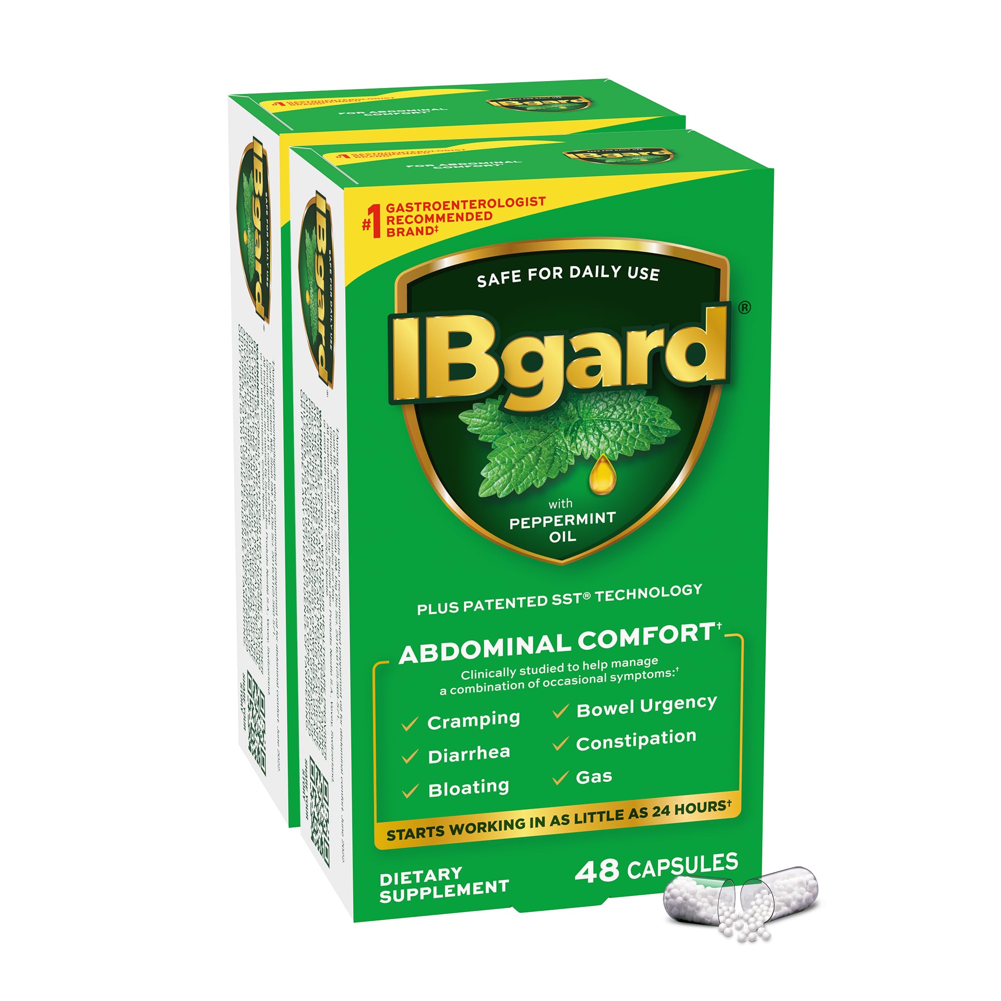 Buy IBgard Gut Supplement, Peppermint Oil s for Abdominal Comfort, 96 s ...
