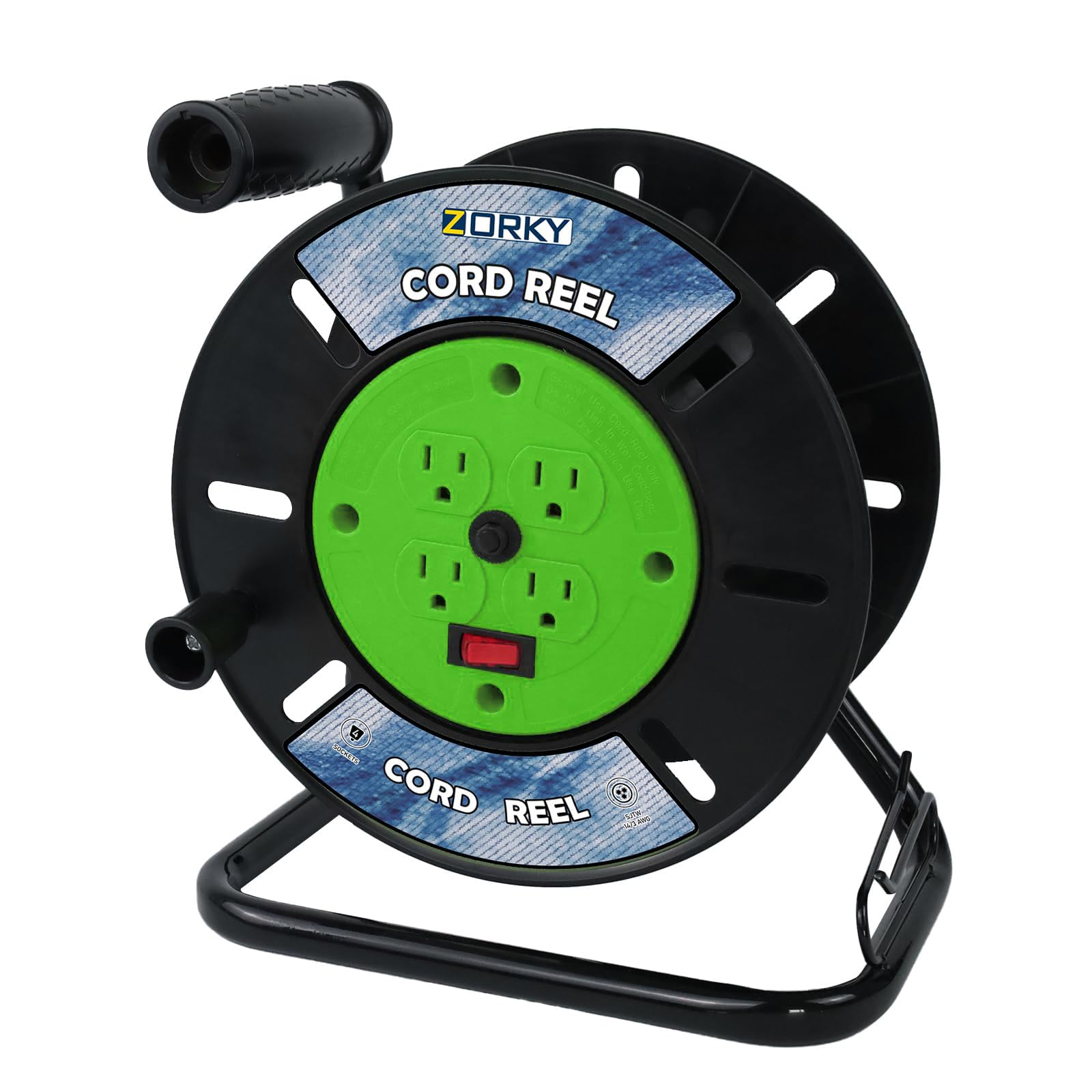 Amazon.com: Zorky Extension Cord Storage Reel, Retractable Heavy Duty ...