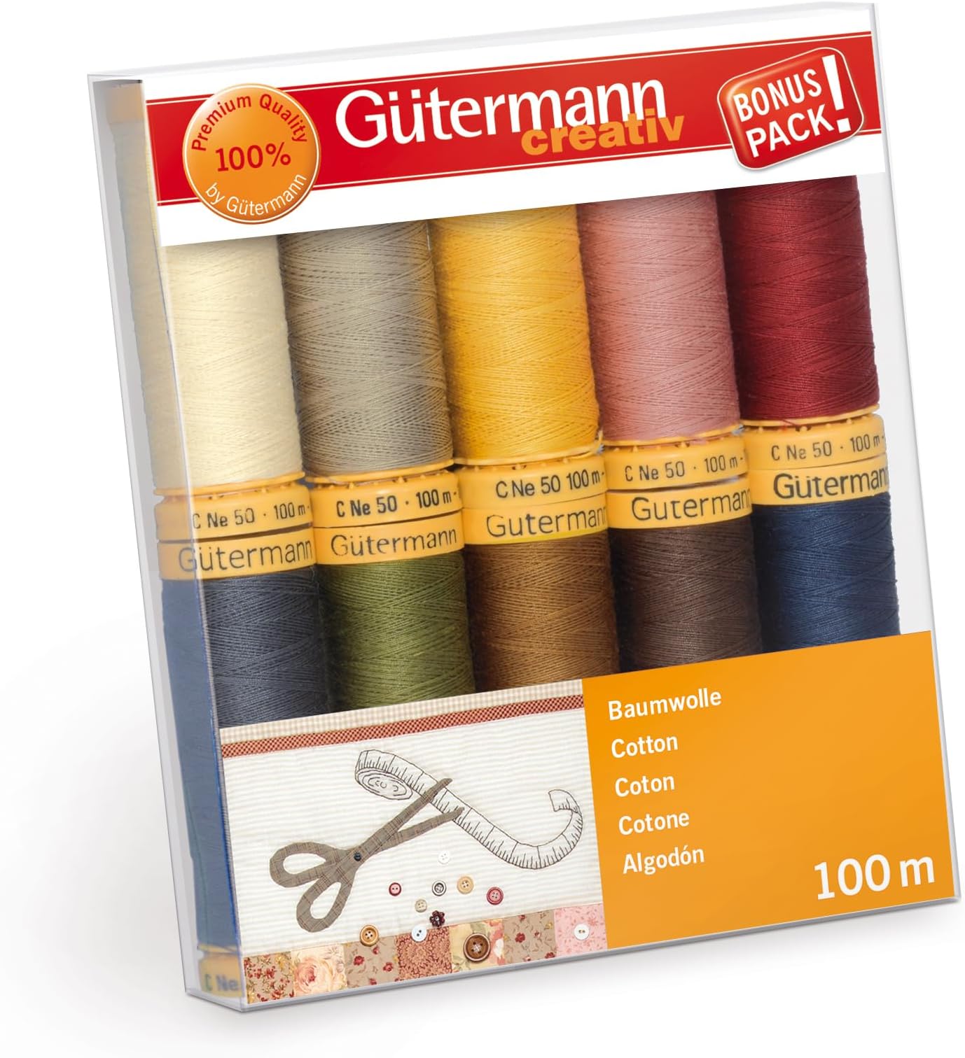 Amazon.com: Gutermann Cotton Thread Set, Spring, 10 Spools