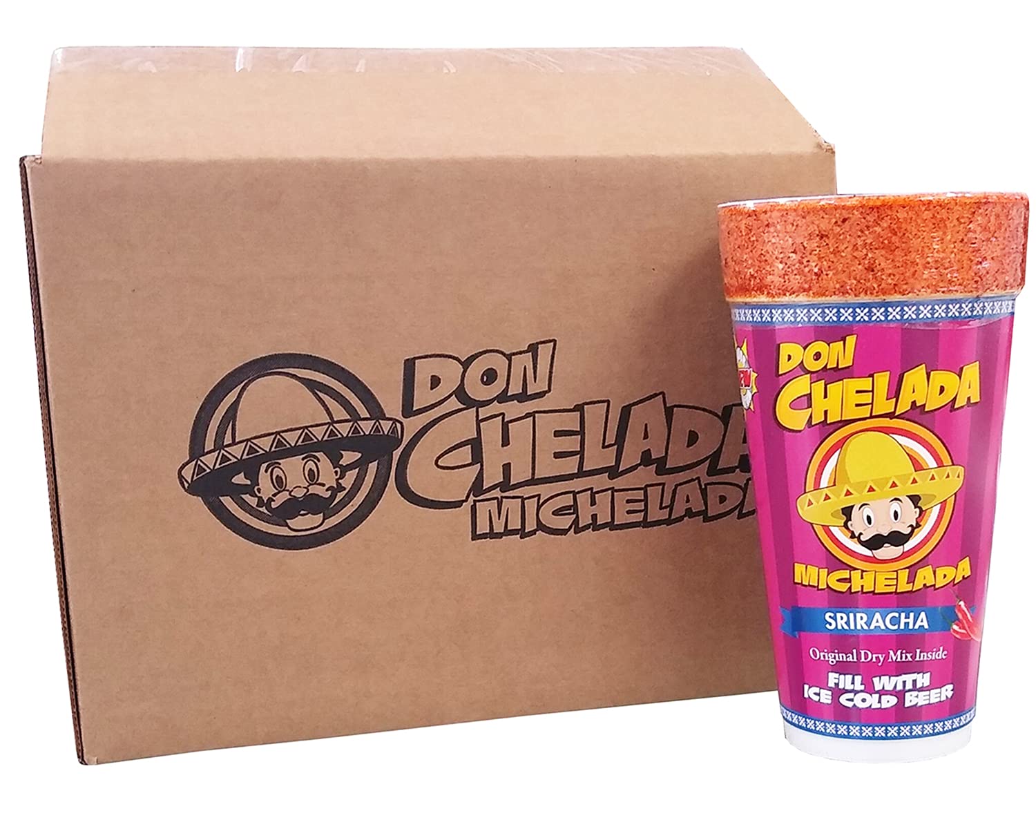 Amazon.com : Don Chelada Michelada Sriracha Cup, 1 Pack Of 6 Cups ...