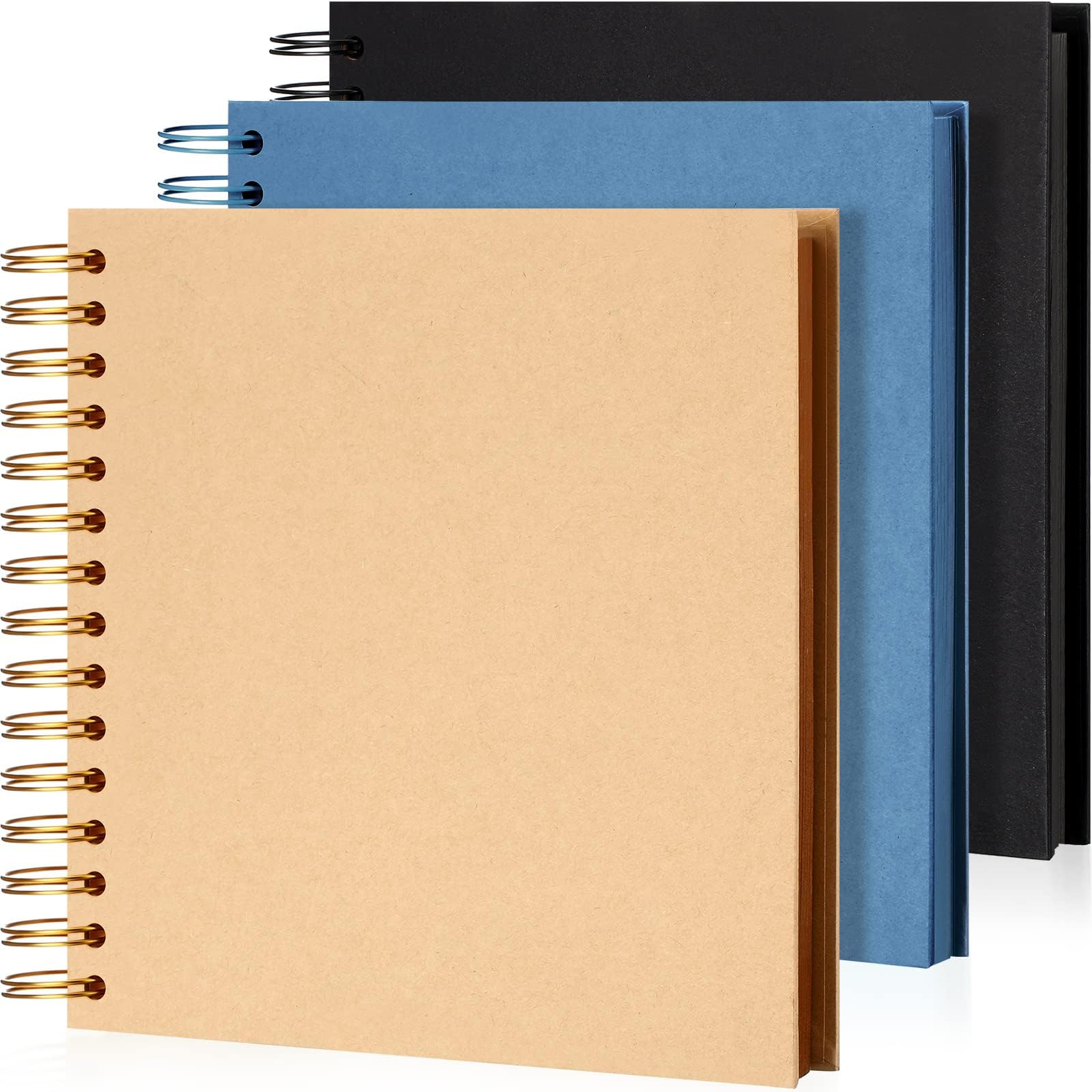 Amazon.com: Performore 8x8 Inch Blank Scrapbook - Spiral Bound ...
