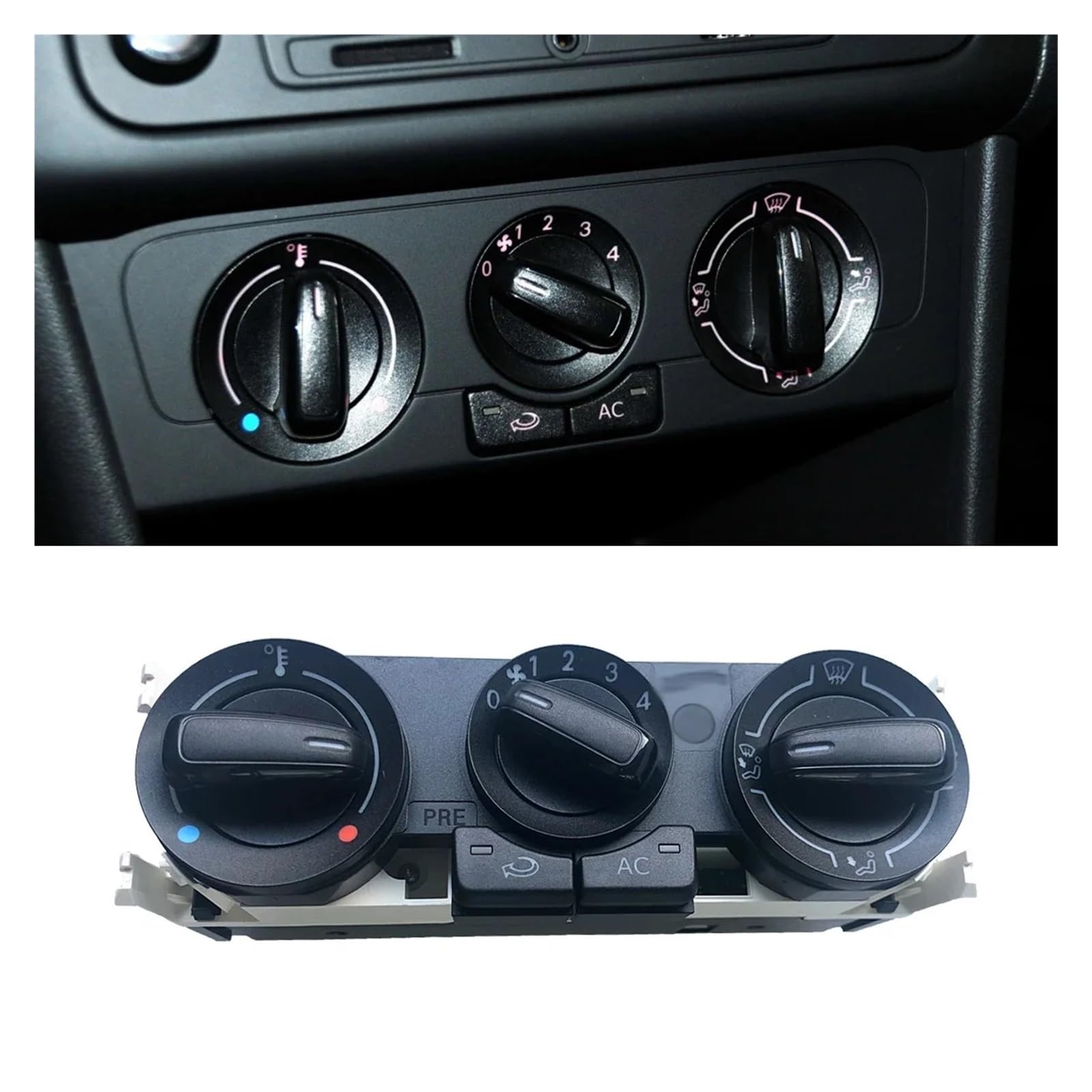 車用マニュアルエアコンヒータークライメートコントロールパネルノブスイッチ 6RD820045 6R0820045 ポロV MK5 6 ...