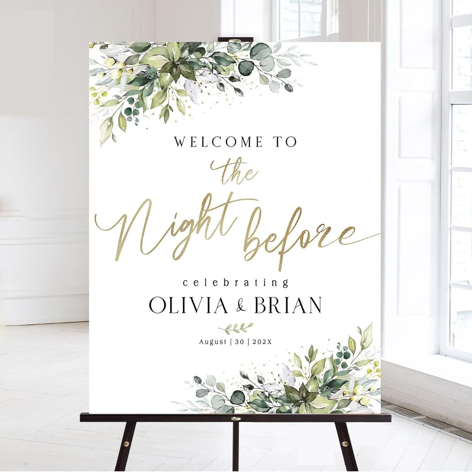 Amazon.com : APD-NEWZEN Rehearsal Dinner Sign, Rustic Wedding Welcome ...