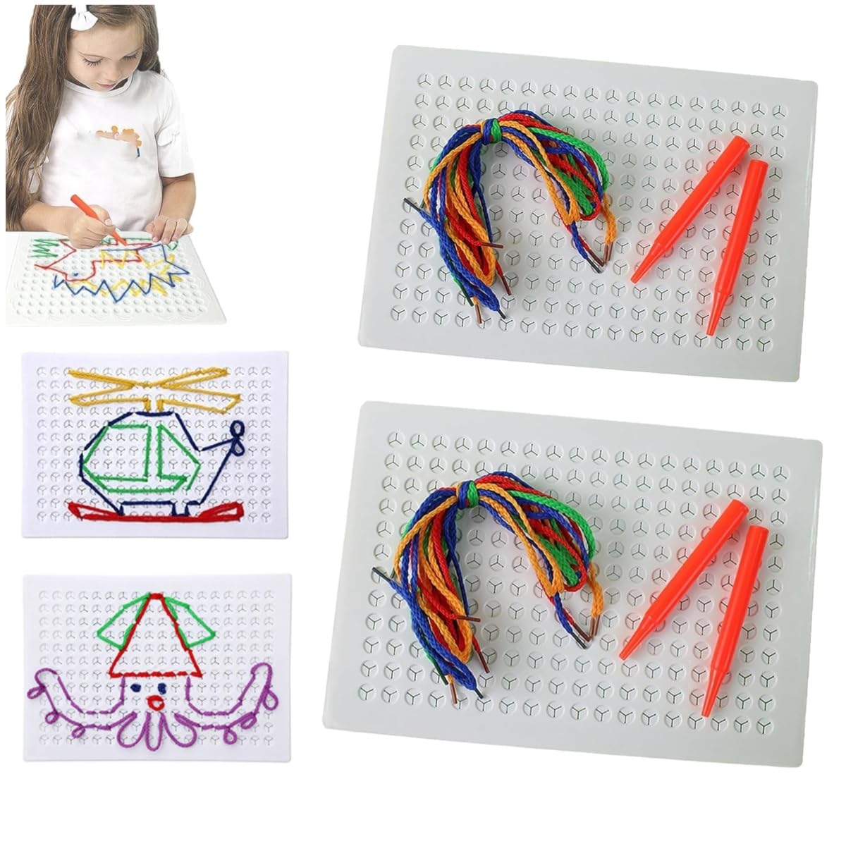 Amazon.com: Thread Board for Kids, Stitch Board for Kids, Sensory ...