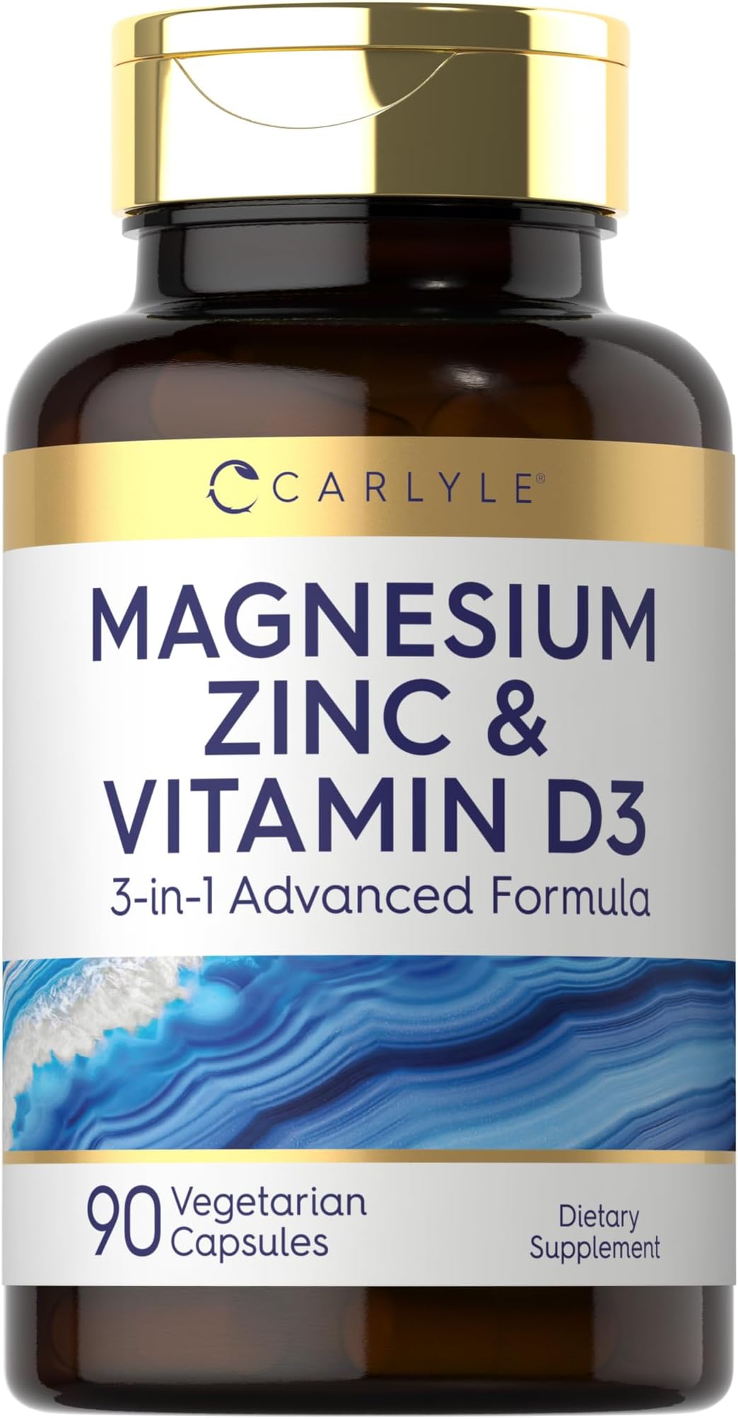 Amazon.com: Carlyle Magnesium Zinc and Vitamin D3 | 90 Capsules | 3-in ...