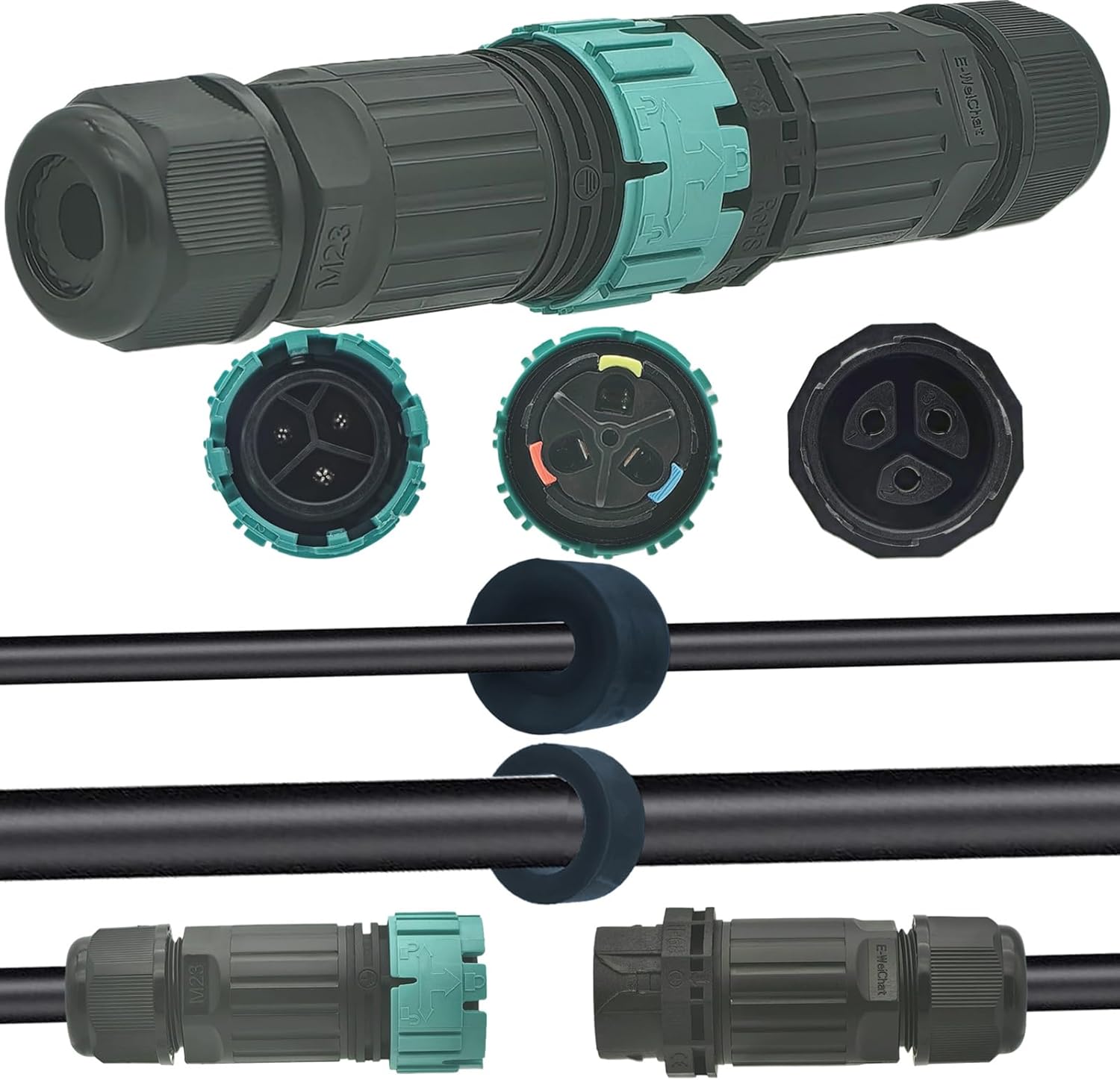 CTRICALVER IP68 Cable Connector, Waterproof Electrical Connector, Male ...