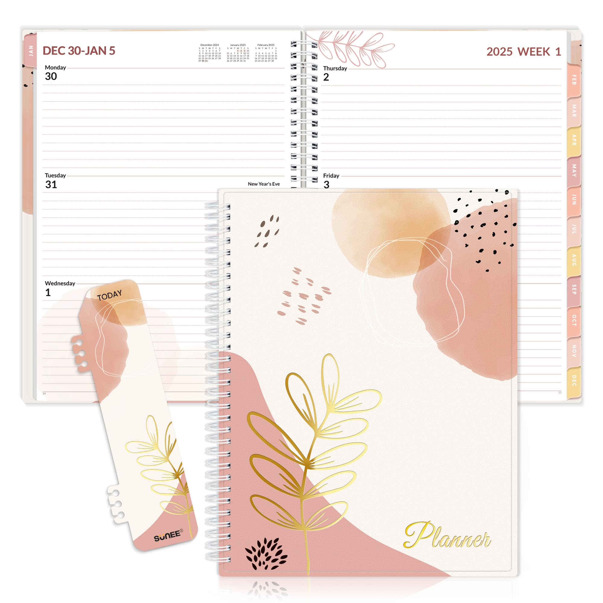 Amazon.com : SUNEE 2025 Weekly and Monthly Planner - from January 2025 ...