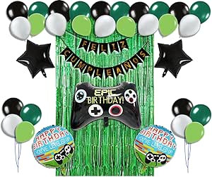 Kit Decoración con Globos para Fiesta de Cumpleaños Temática Gamer ...