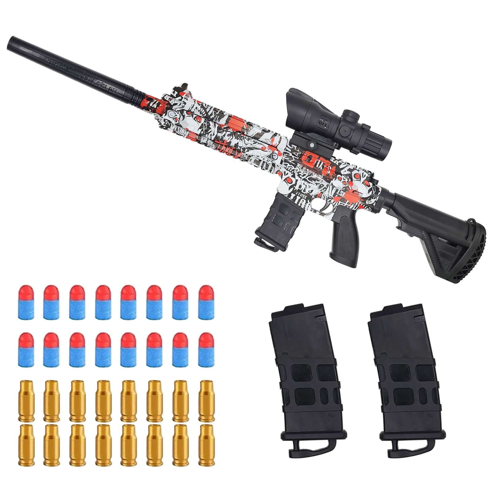 Buy Shockwave Toy , Children's Pistol with Silencer, Foam Blaster ...