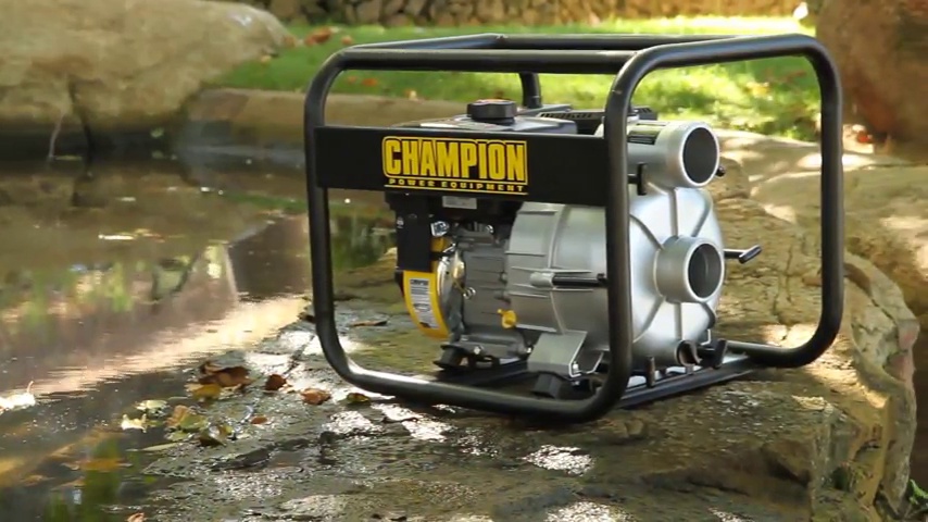 Watch Champion 2-Inch Gas-Powered Semi-Trash Water Transfer Pump with ...
