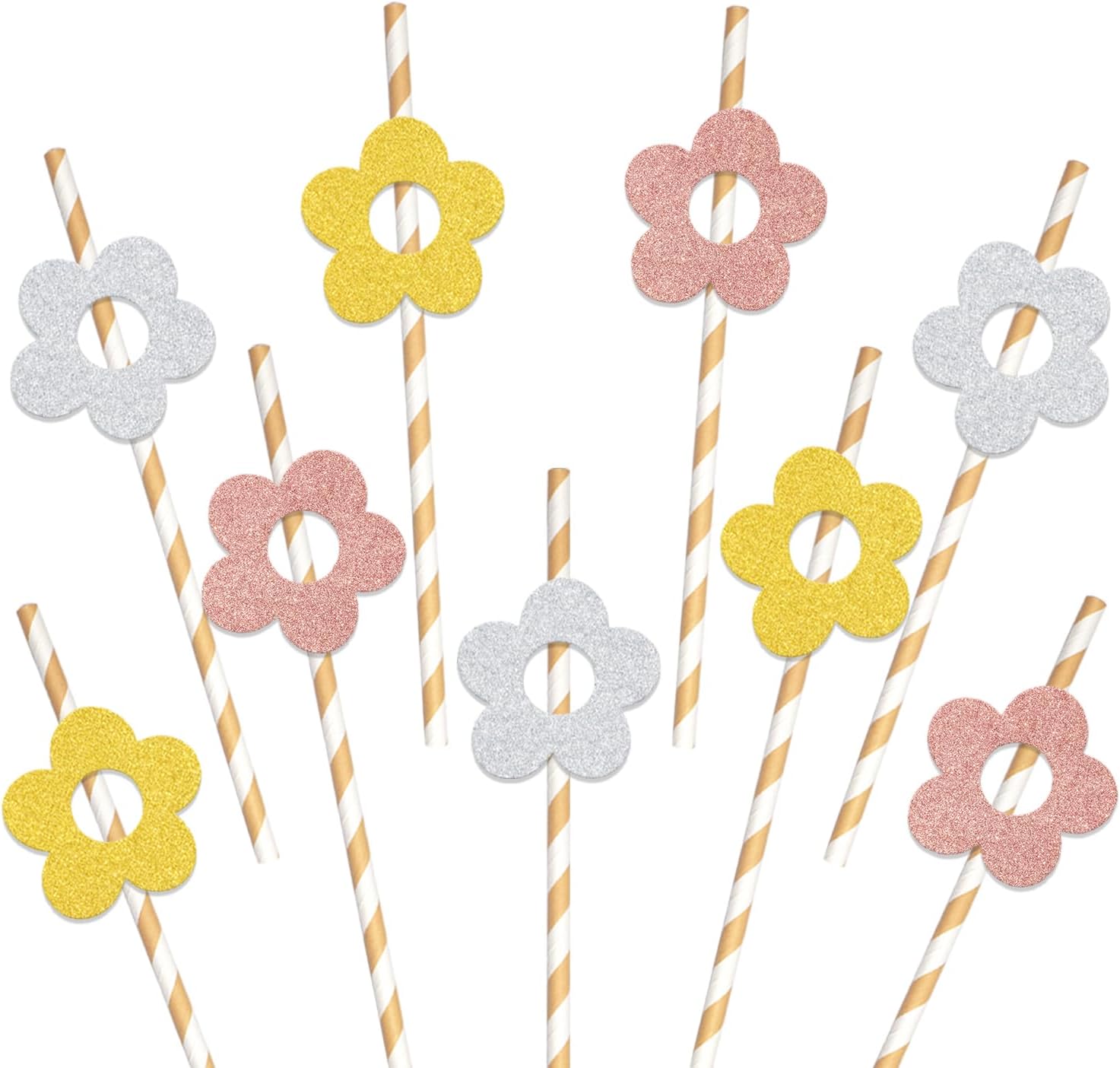 Amazon.com: 24Pcs Wildflower Party Decorations, Wildflower Paper Straw ...