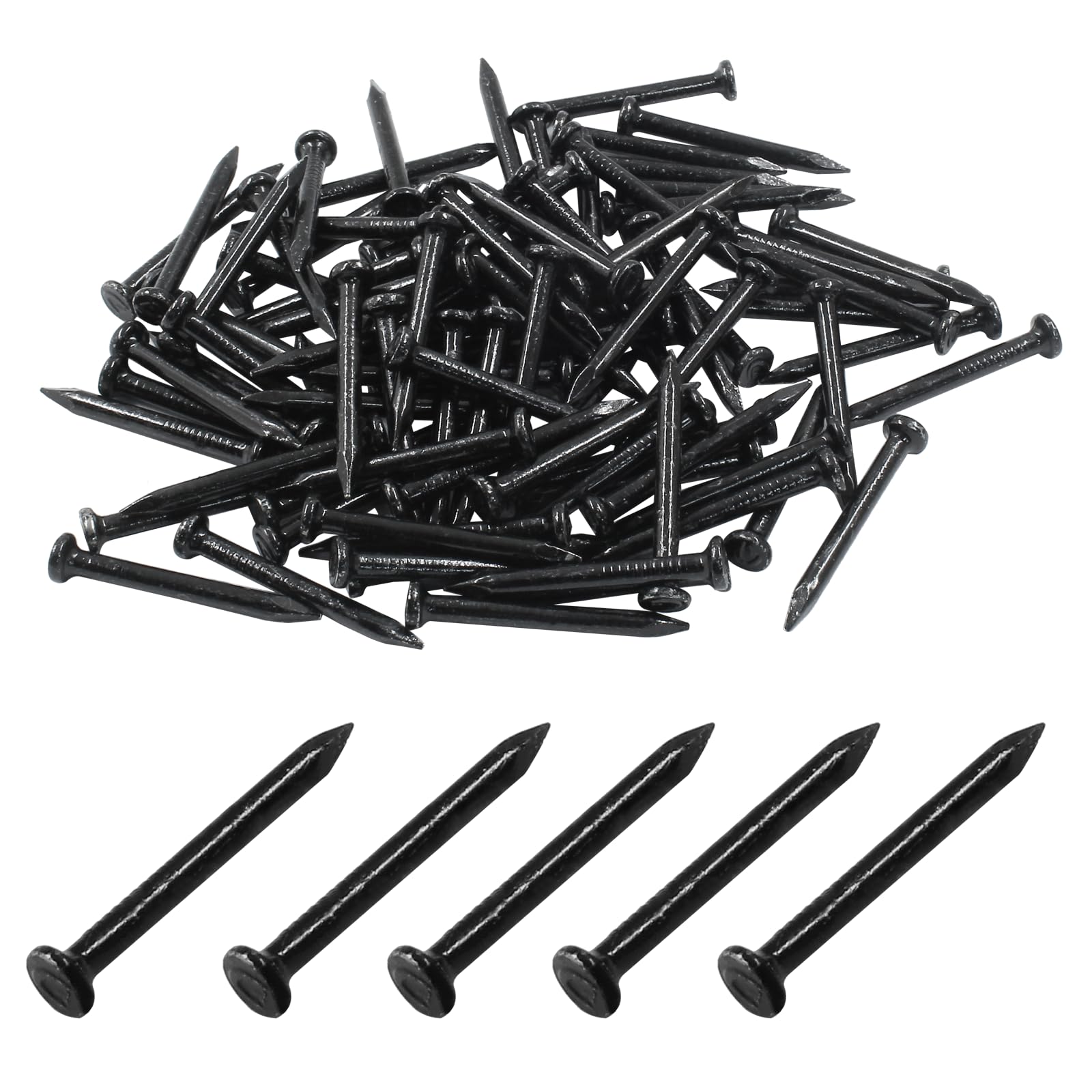 Amazon.com: Hordion 100pcs Hardware Nails 1.2 inch, Carbon Steel Point ...