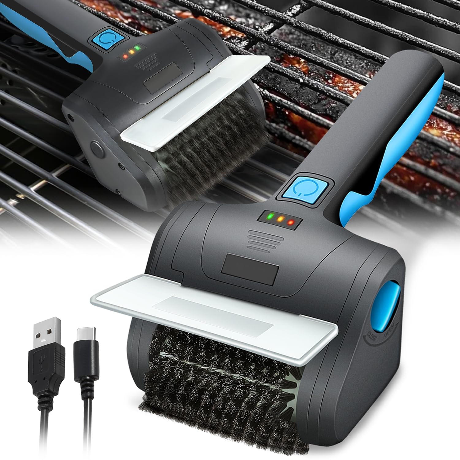 Amazon.com: Auto Dynasty Cordless Electric Grill Brush, 8V Power ...