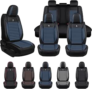 Amazon.com: SARISKA Car Seat Cover Fit 98% of Toyota 2000-2024 Premium Nappa Leather Fashion ...