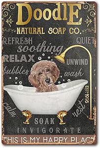 Gift for Goldendoodle Lovers Dog Doodle Soap Wall Art Coffee Shop ...