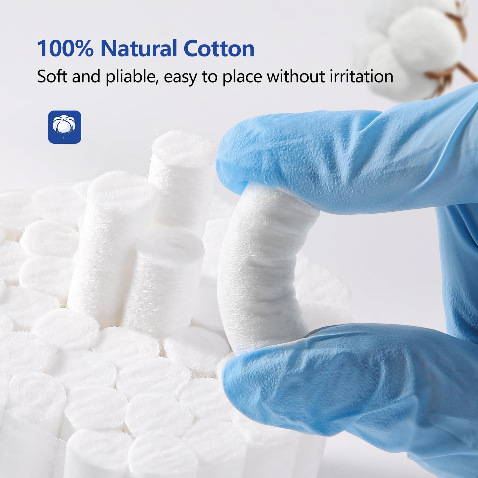 Snapklik.com : 250 Pcs Dental Cotton Rolls, 1 Non-Sterile Nosebleed ...