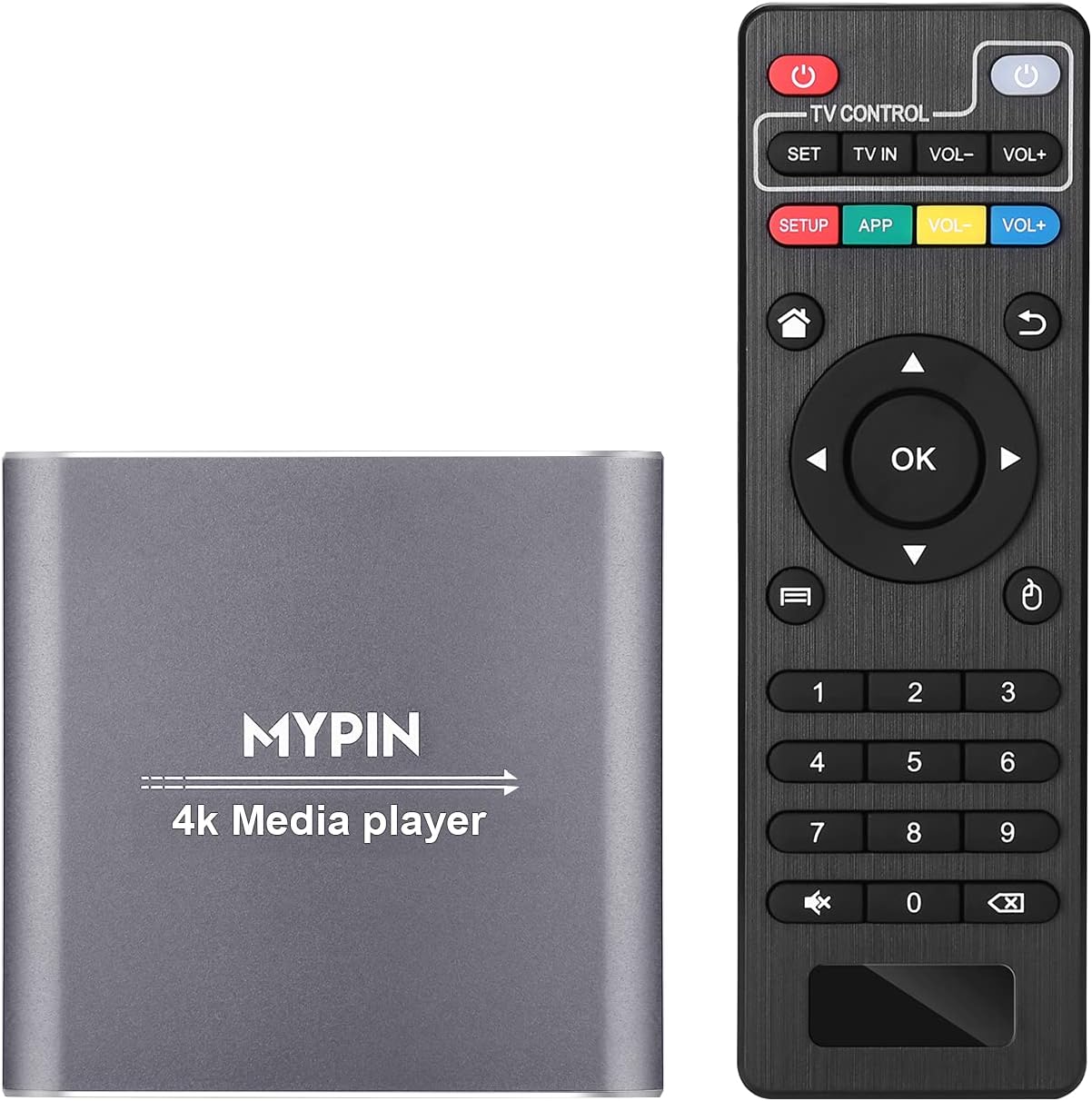 MYPIN Lecteur Multimédia 4k, Mini HD Media Player TV pour 8TB HDD/Clé ...