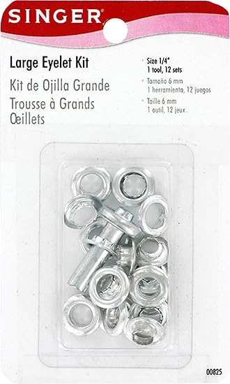 Amazon.com: SINGER Large 1/4-Inch Eyelet Kit, 12 Eyelet with Tools (825 ...