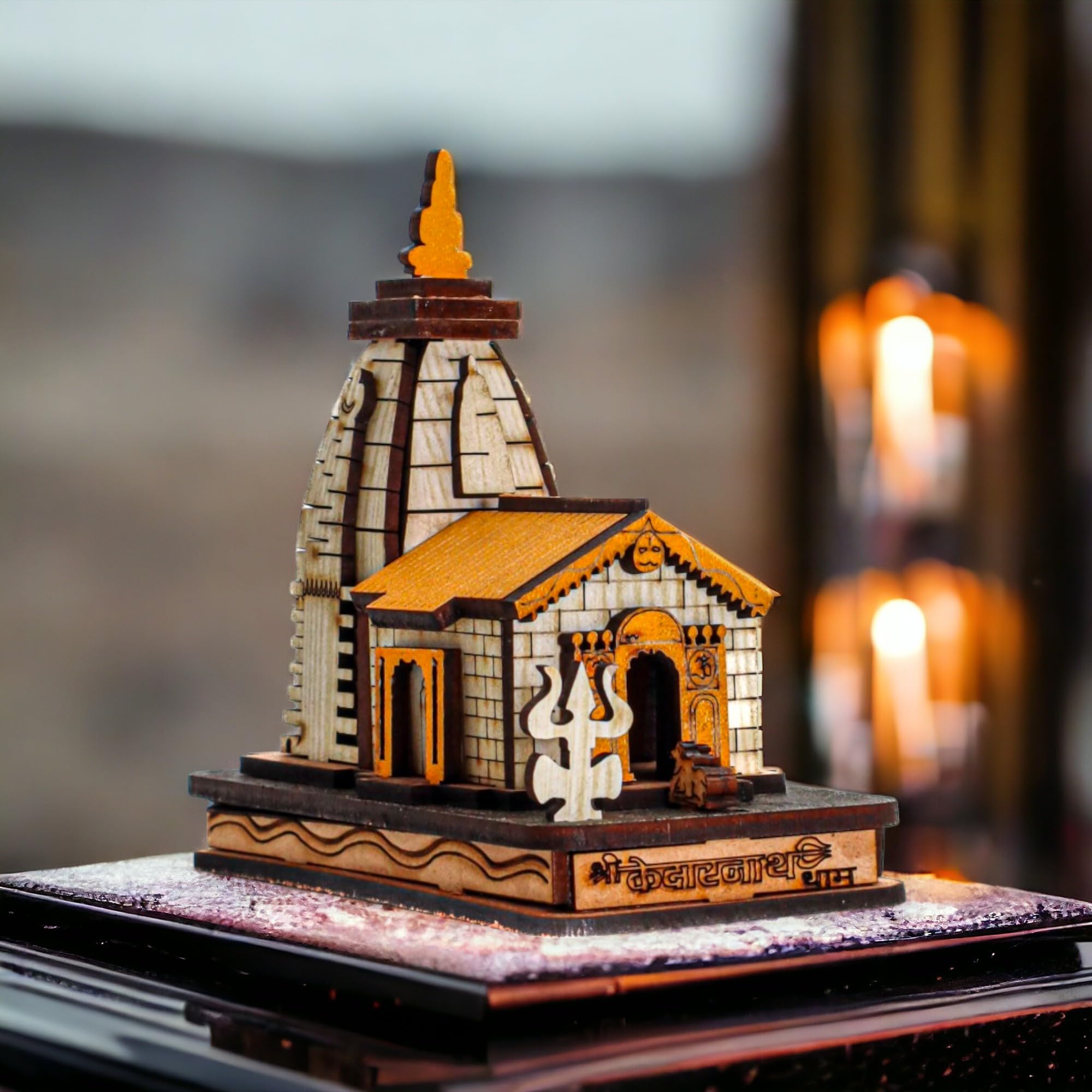 Kedarnath Temple Model in Wooden 3D Miniature | Full Colour | Small 3.5 ...