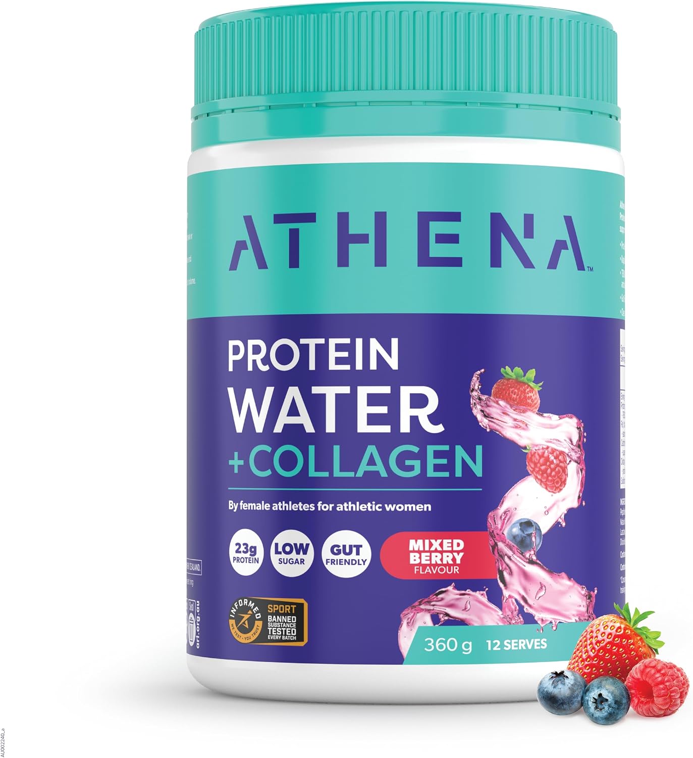 Athena Protein Water + Collagen, Berry, Women’s Active Recovery Drink ...