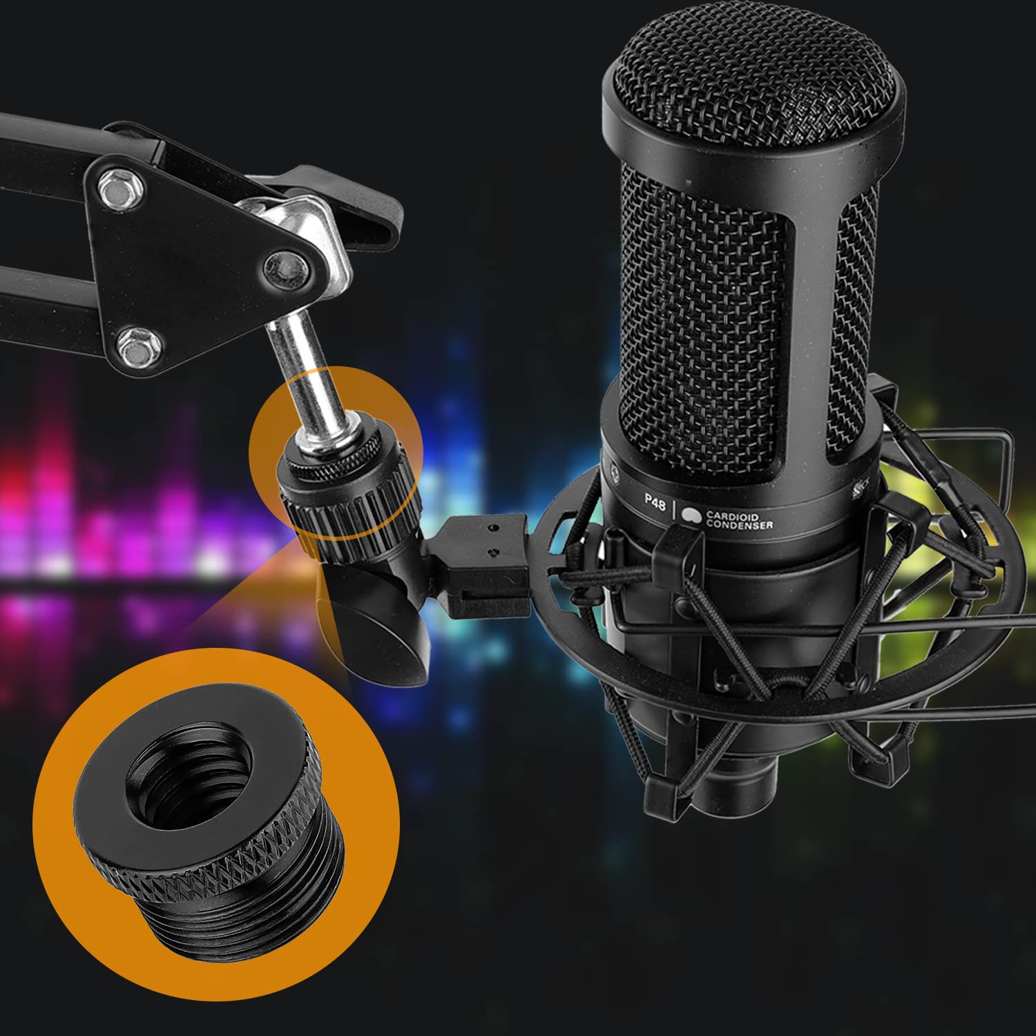 Snapklik.com : Frgyee 2 Pack Blue Yeti Adapter Screw Thread, 5/8" Male ...