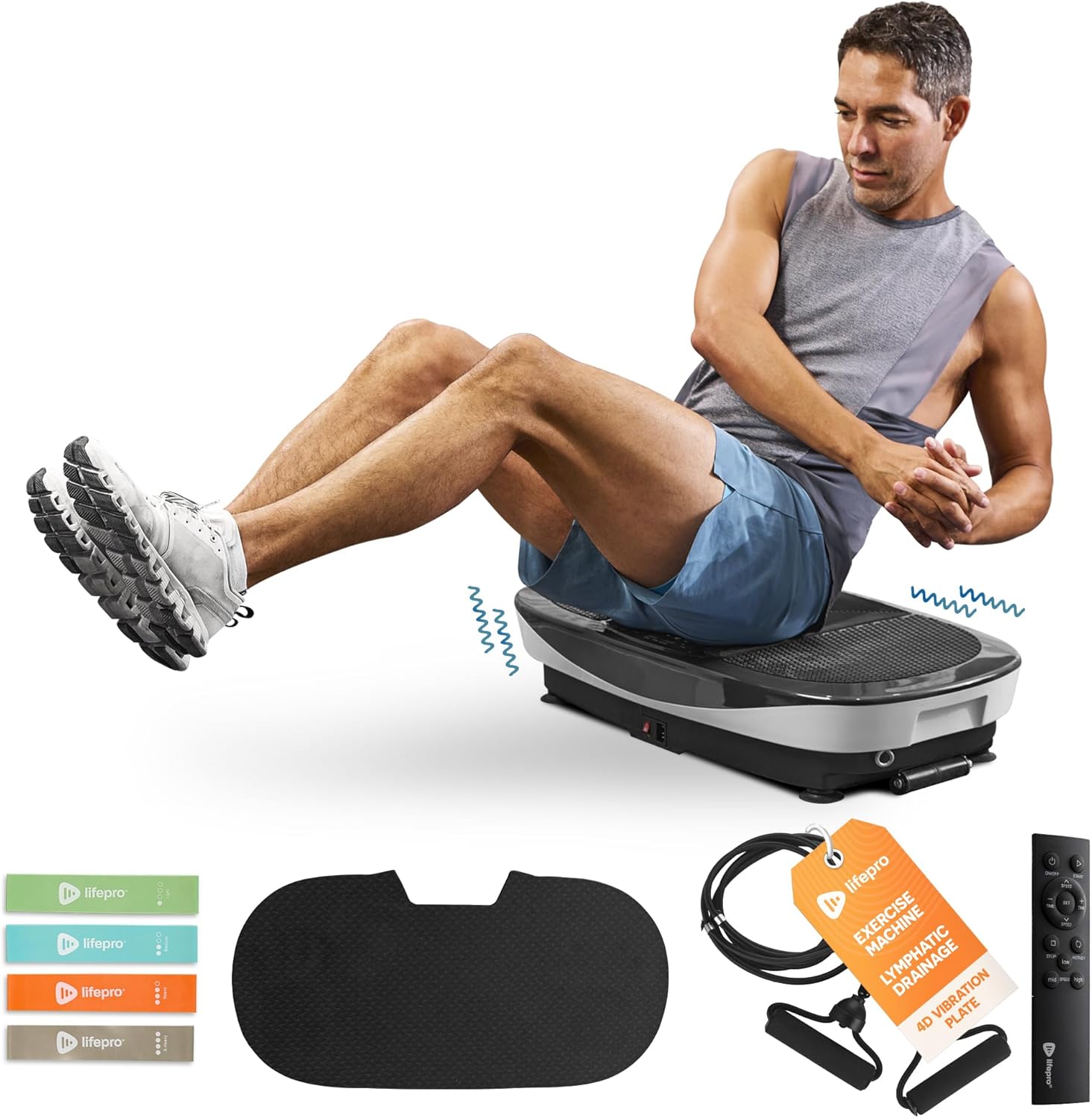 Brandclub - LifePro Rumblex Max 4D Black Vibration Plate Exercise ...