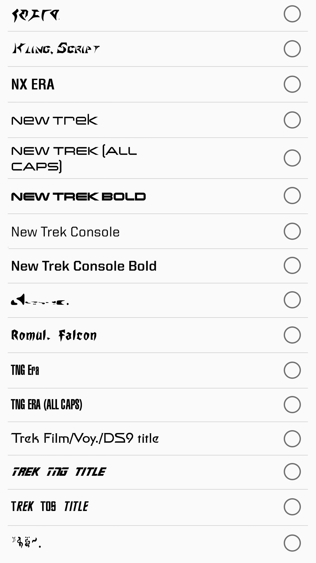 TREK Fonts Pack - App on Amazon Appstore
