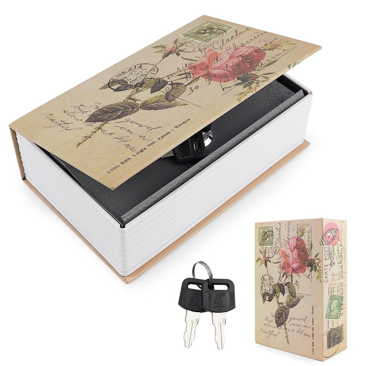 UPIQNG Book Safe with Keys,Fake Dictionary Book Safe Secret Book Shaped ...