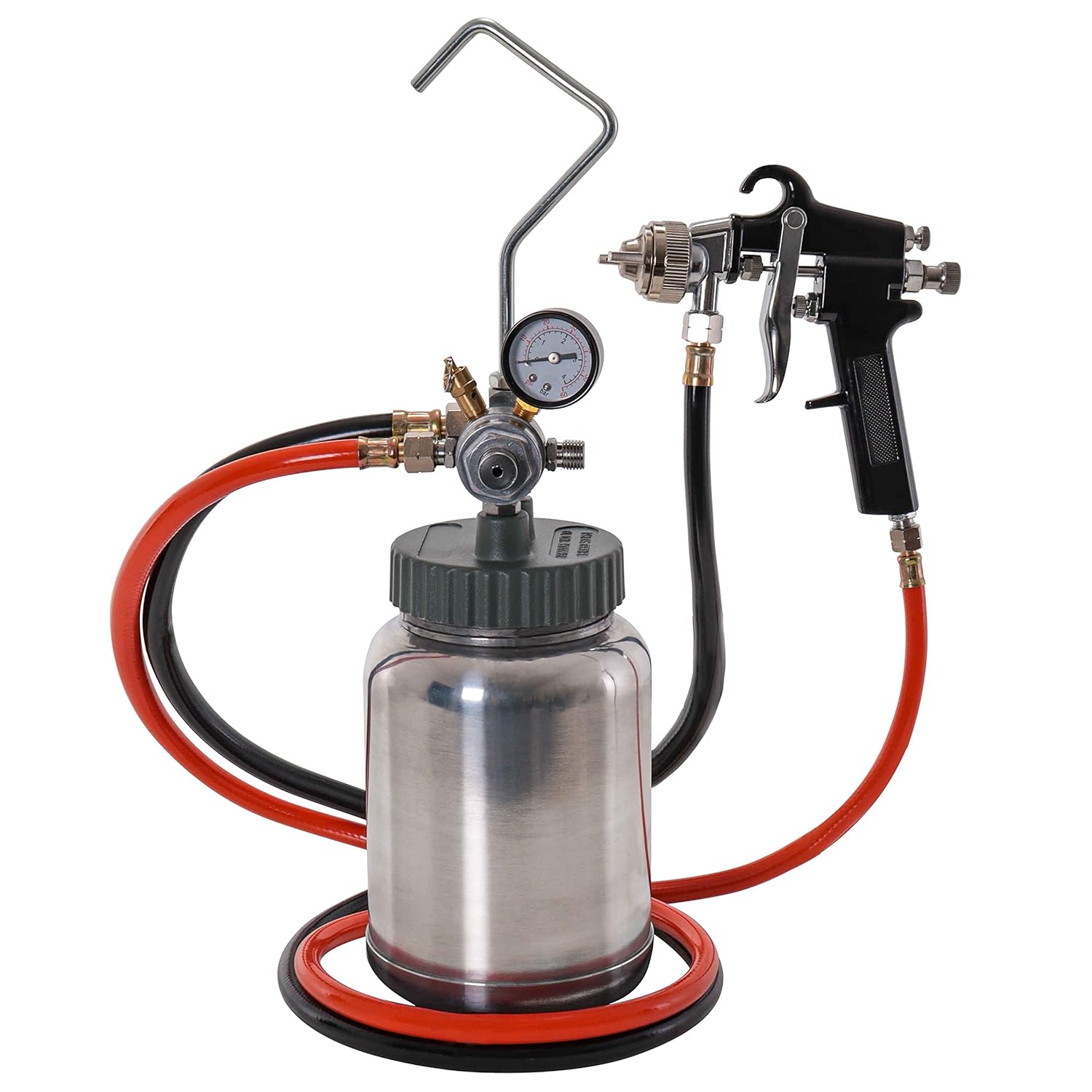 TCP Global 2 Quart Paint Pressure Pot with Spray Gun and 5 f : Amazon ...