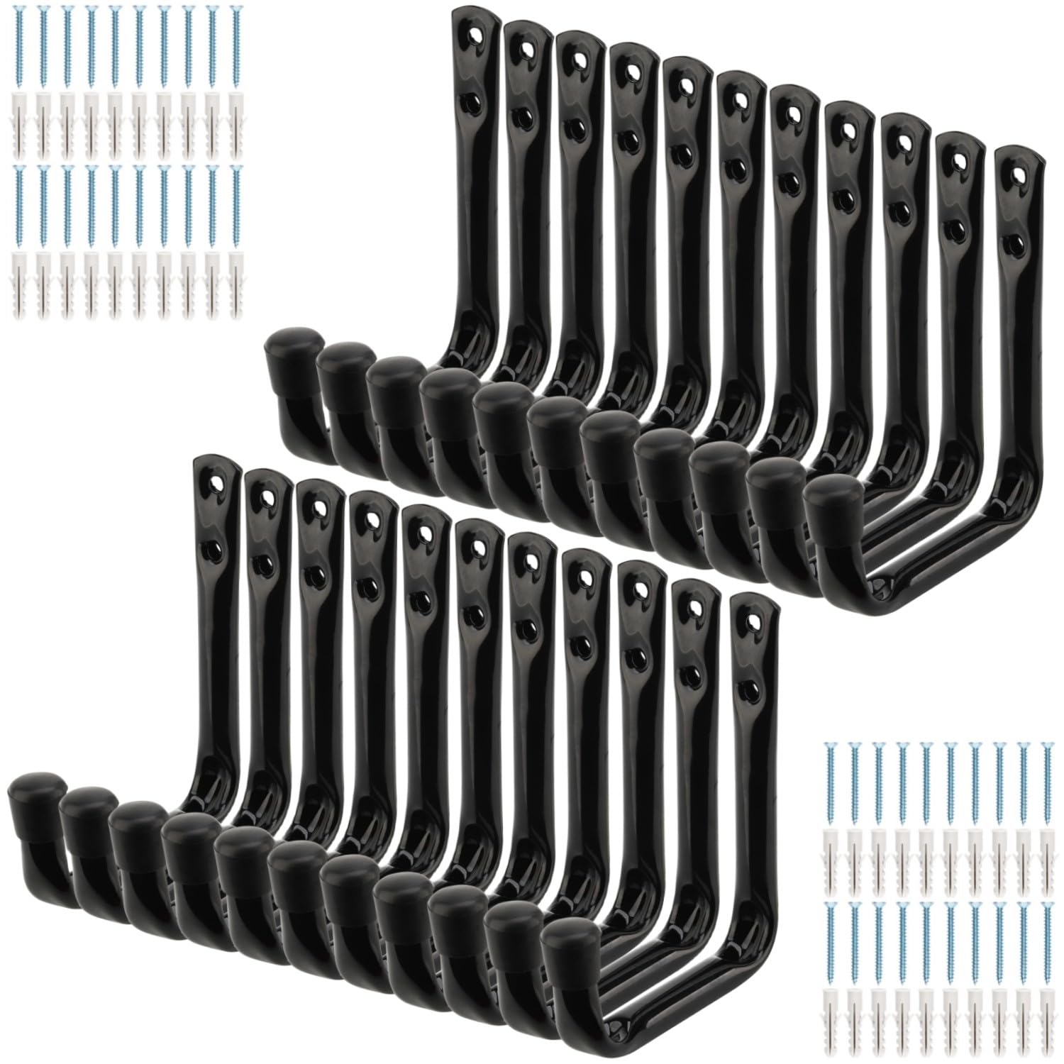 pipabiba 20Pcs Garage Storage Hooks, Heavy Duty J Utility Hook, Wall ...