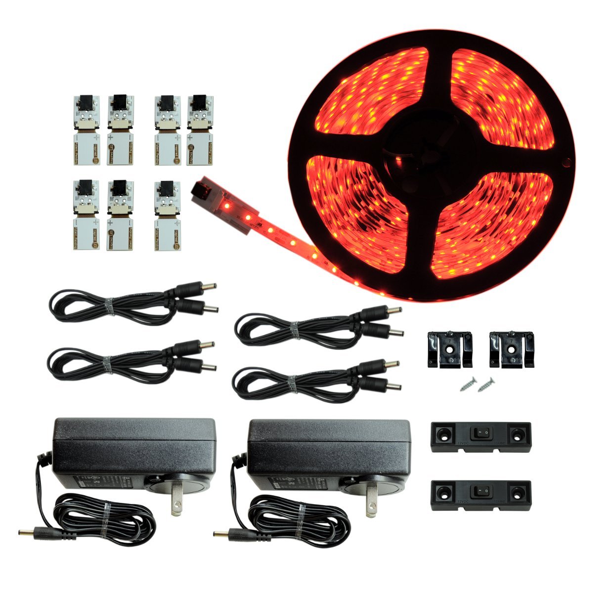 Inspired LED - Light Strip - Cut and Connect Kit - Super Bright RED ...