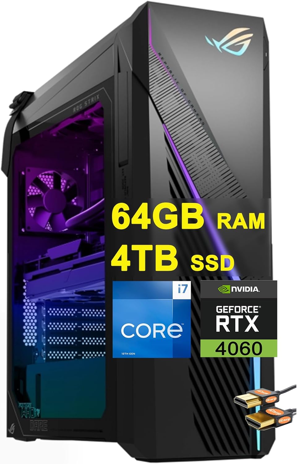 Brandclub - ASUS ROG Strix G16CH Gaming Desktop Intel 16-core i7-13700F ...