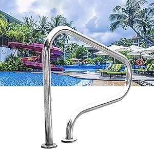 Amazon.com : DIOB 304 Stainless Steel Pool Handrail Easy Mount ...