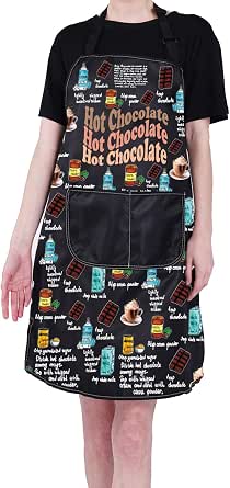 Amazon.com: PXTIDY Hot Chocolate Recipe Apron Baker Gift Baking Apron ...