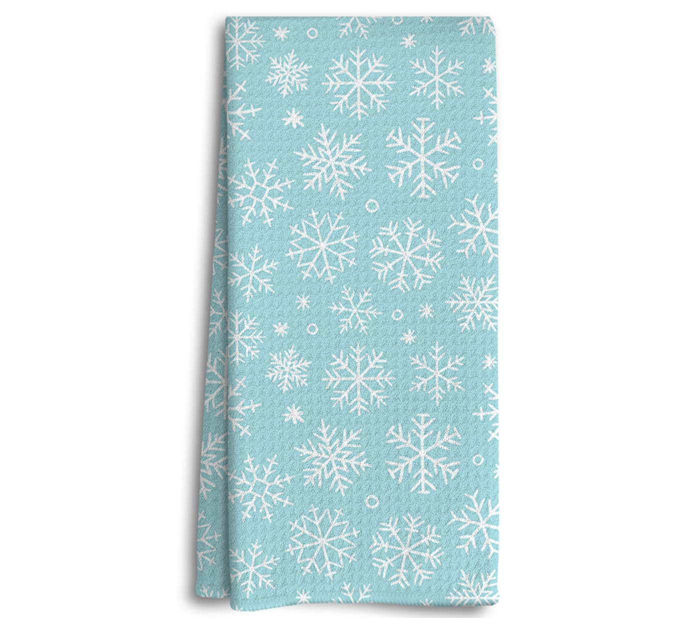 Amazon.com: Dwept Snowflake Kitchen Towels, Winter Snow Hand Towels ...