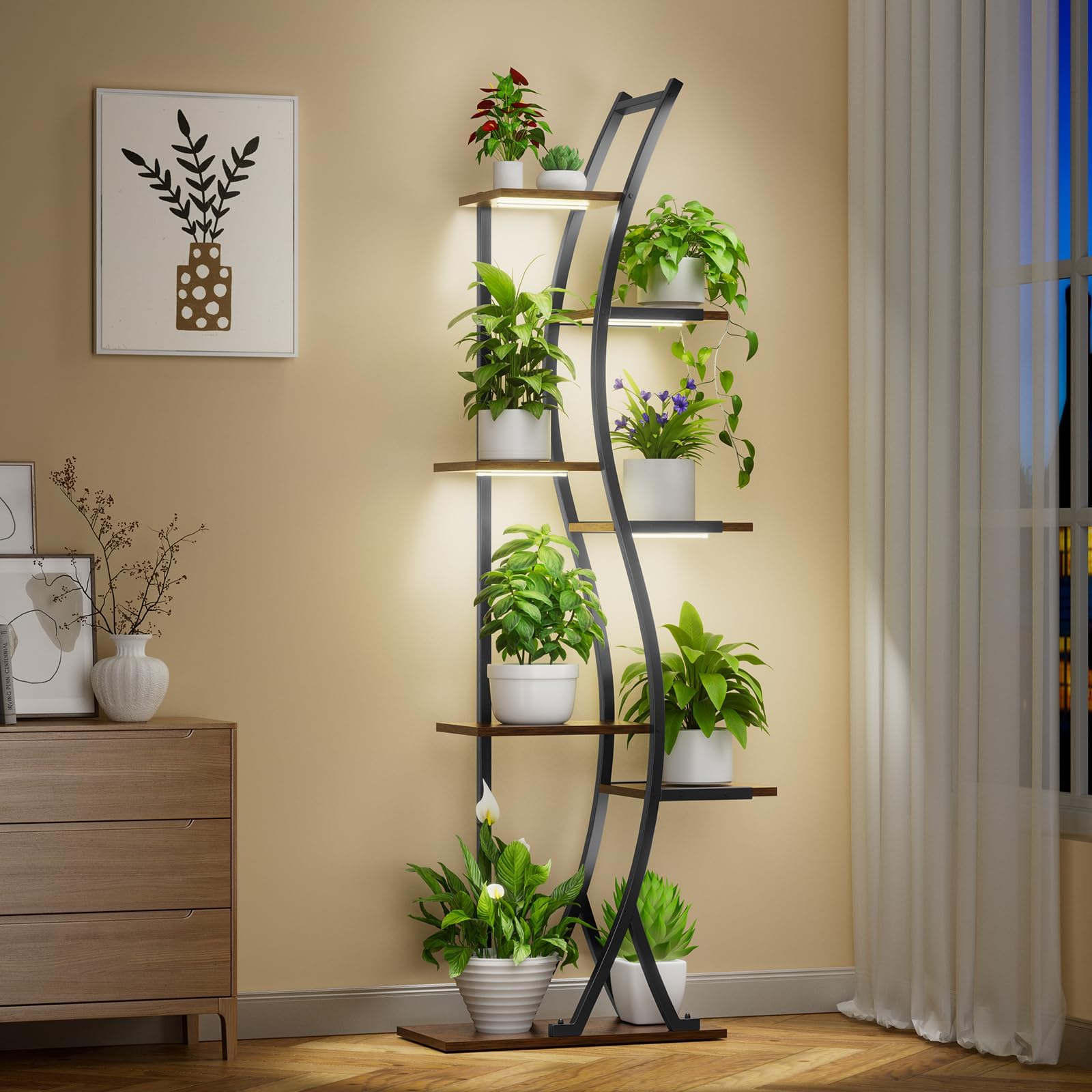 Amazon.com: 7 Tiers DIY Modern Plant Stands for Indoor Décor - Stylish ...