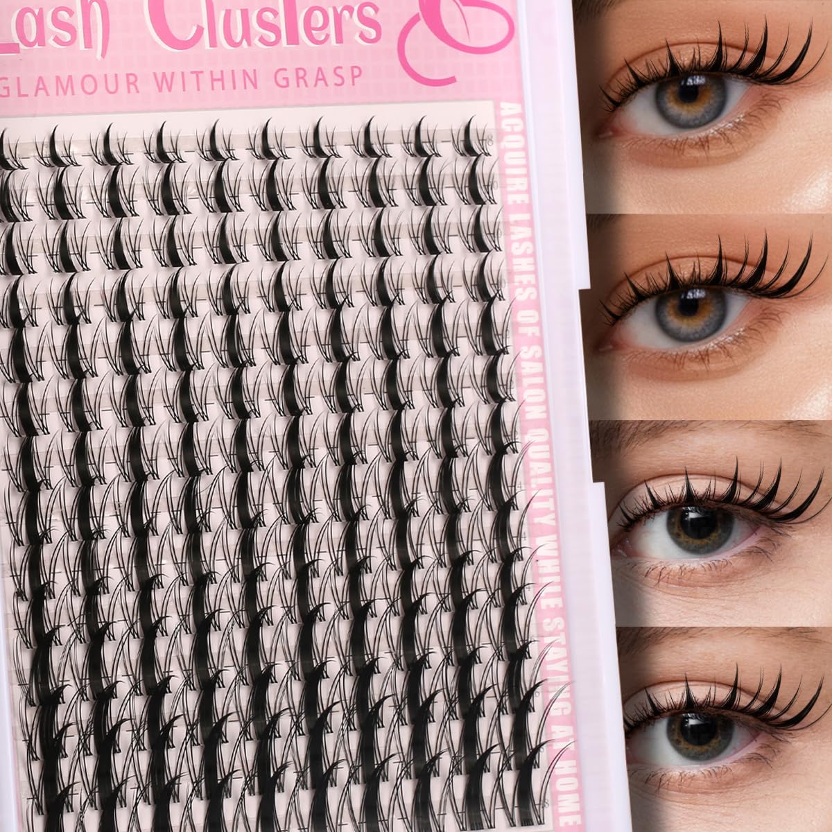 Amazon.com: Himirell Clear Lash Clusters Manga Eyelash Clusters Anime ...