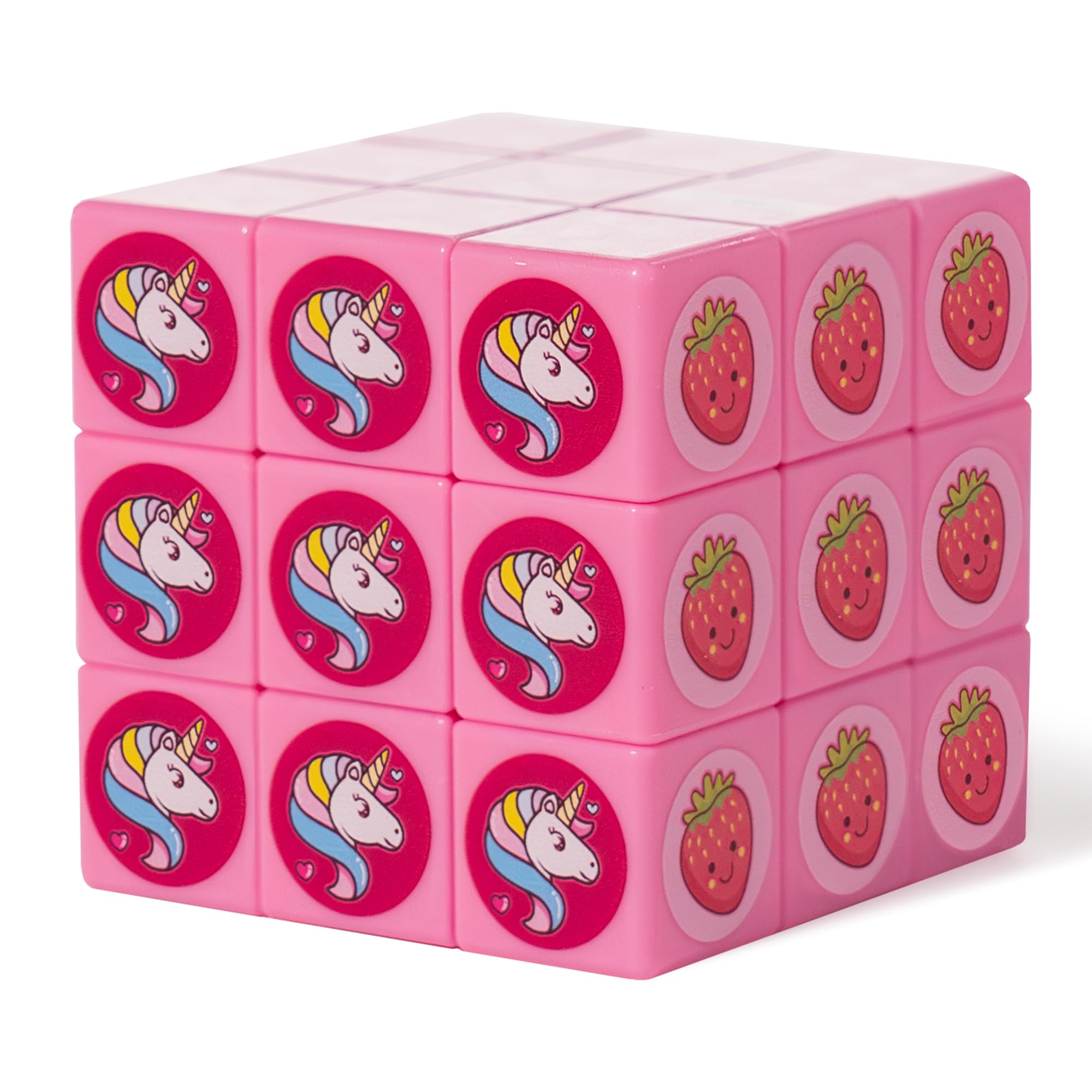 Buy Magic Cube 3x3 for Girls Pink Color and Smooth Stickerless Game ...
