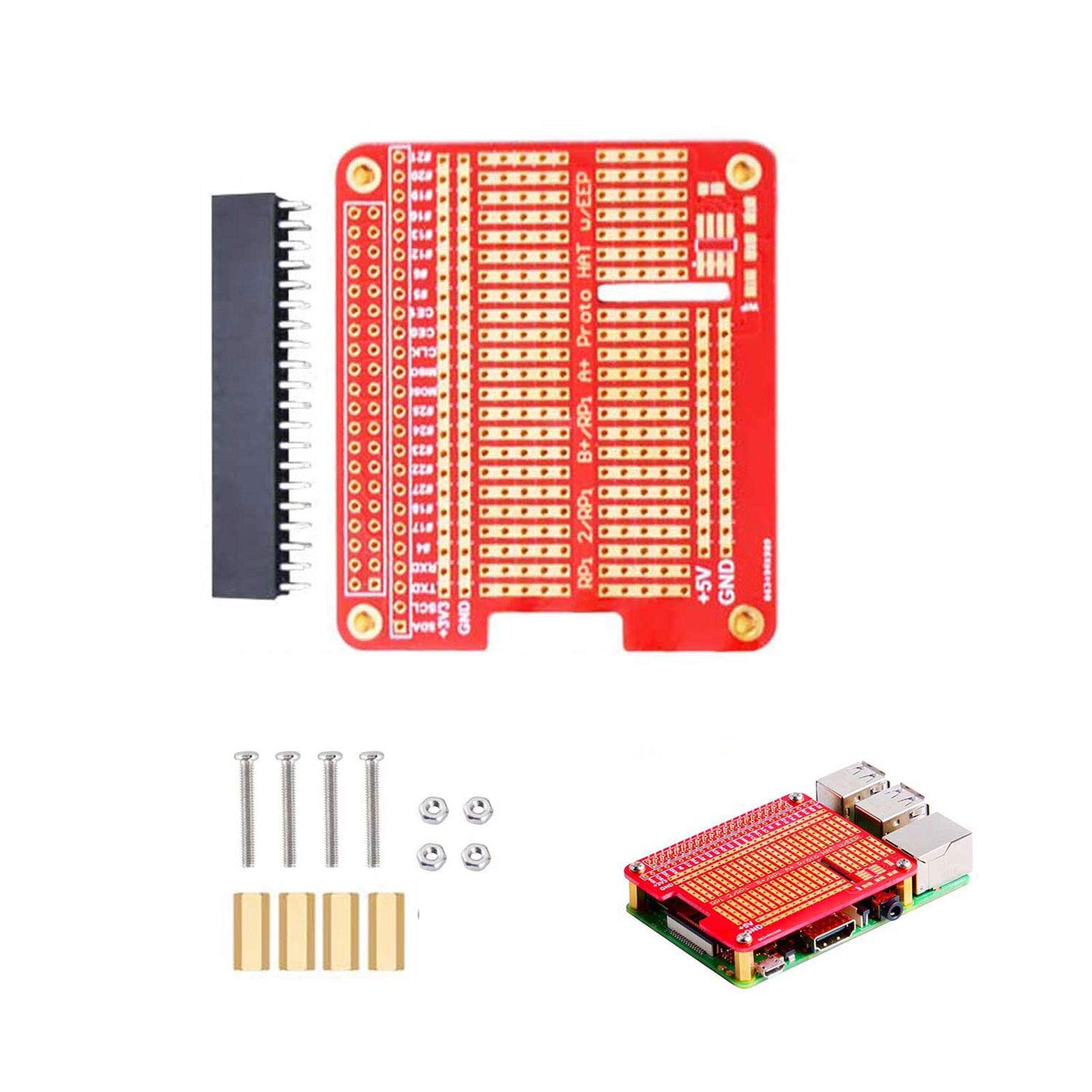 Buy Pastall Prototype Breakout DIY Breadboard PCB Shield Board for Raspberry Pi 4 3 2 B+ A+ ...