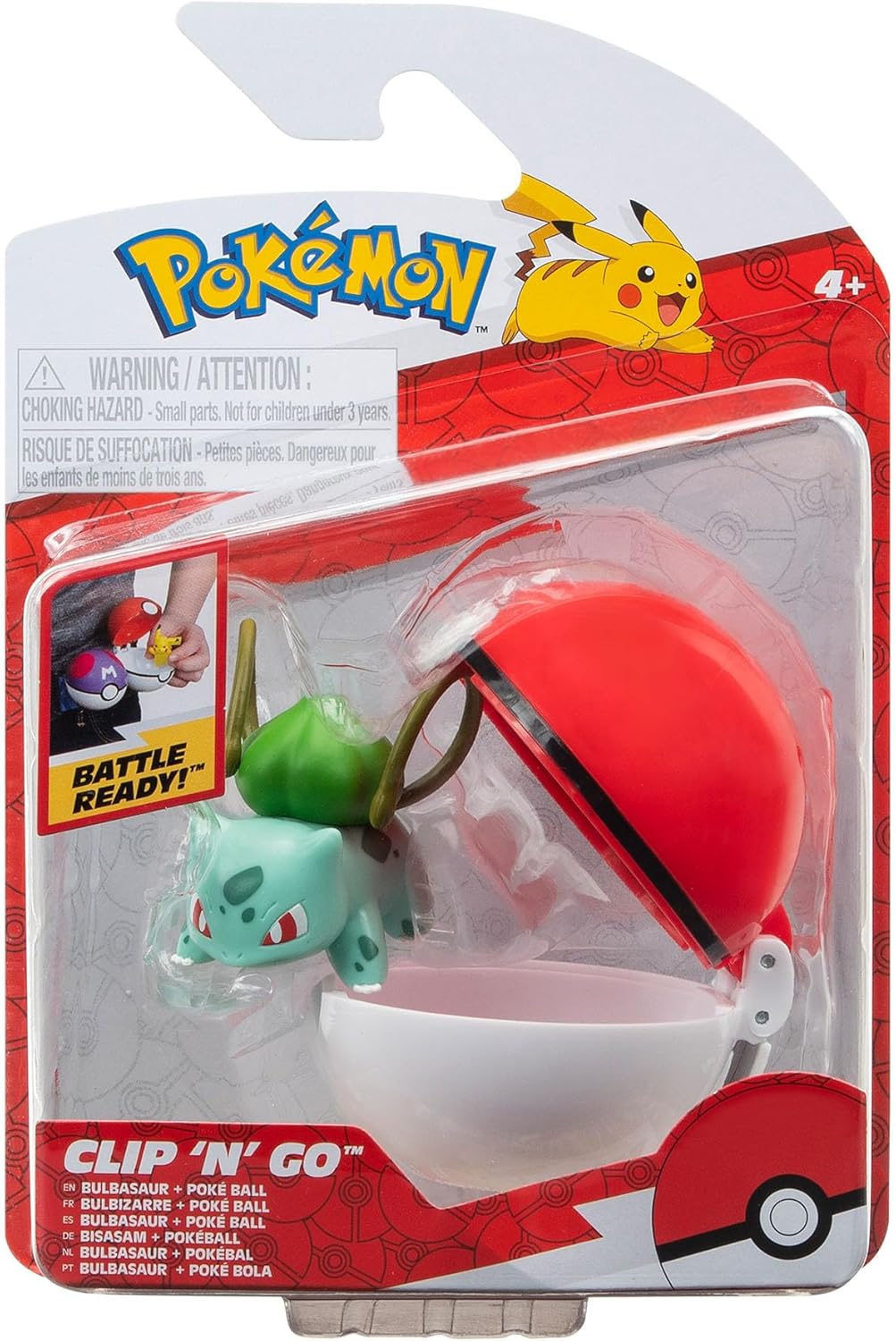 Pokémon Clip ‘N’ Go Bulbasaur and Poké Ball Includes 2-Inch Battle ...