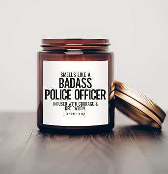 Amazon.com: Generic Police Officer Candle Gift for Dad Retirement Women ...