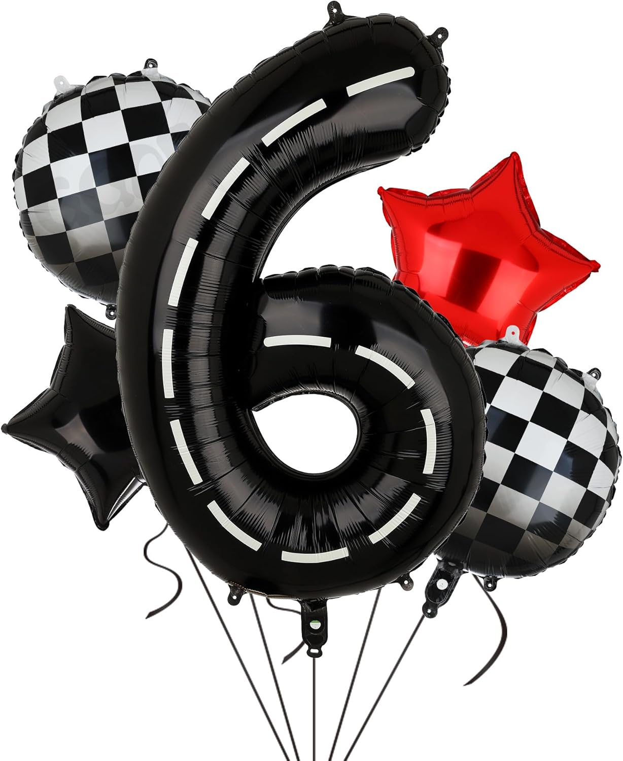 Amazon.com: Race Car Birthday Balloons 40 Inch Racetrack Number Balloon ...