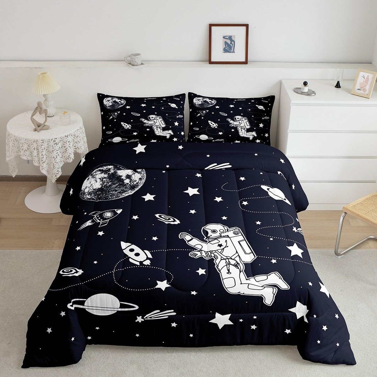 Amazon.com: Feelyou Solar System Comforter Set Twin Size Outer Space ...
