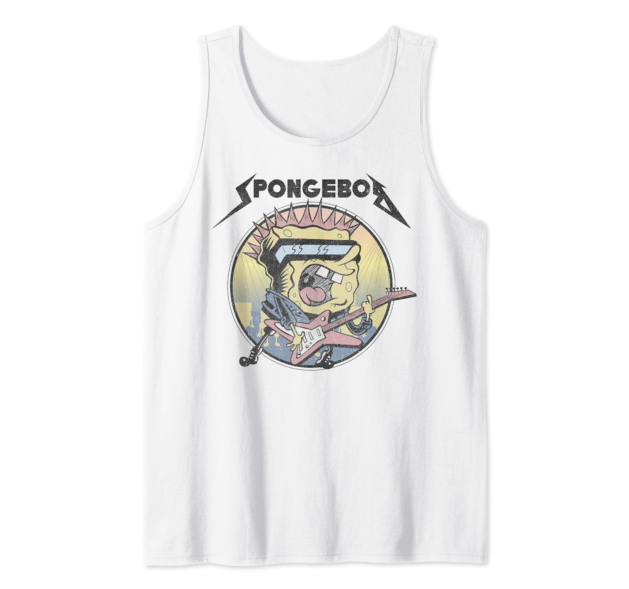 Amazon.com: SpongeBob SquarePants Heavy Metal Rock Tank Top : Clothing ...