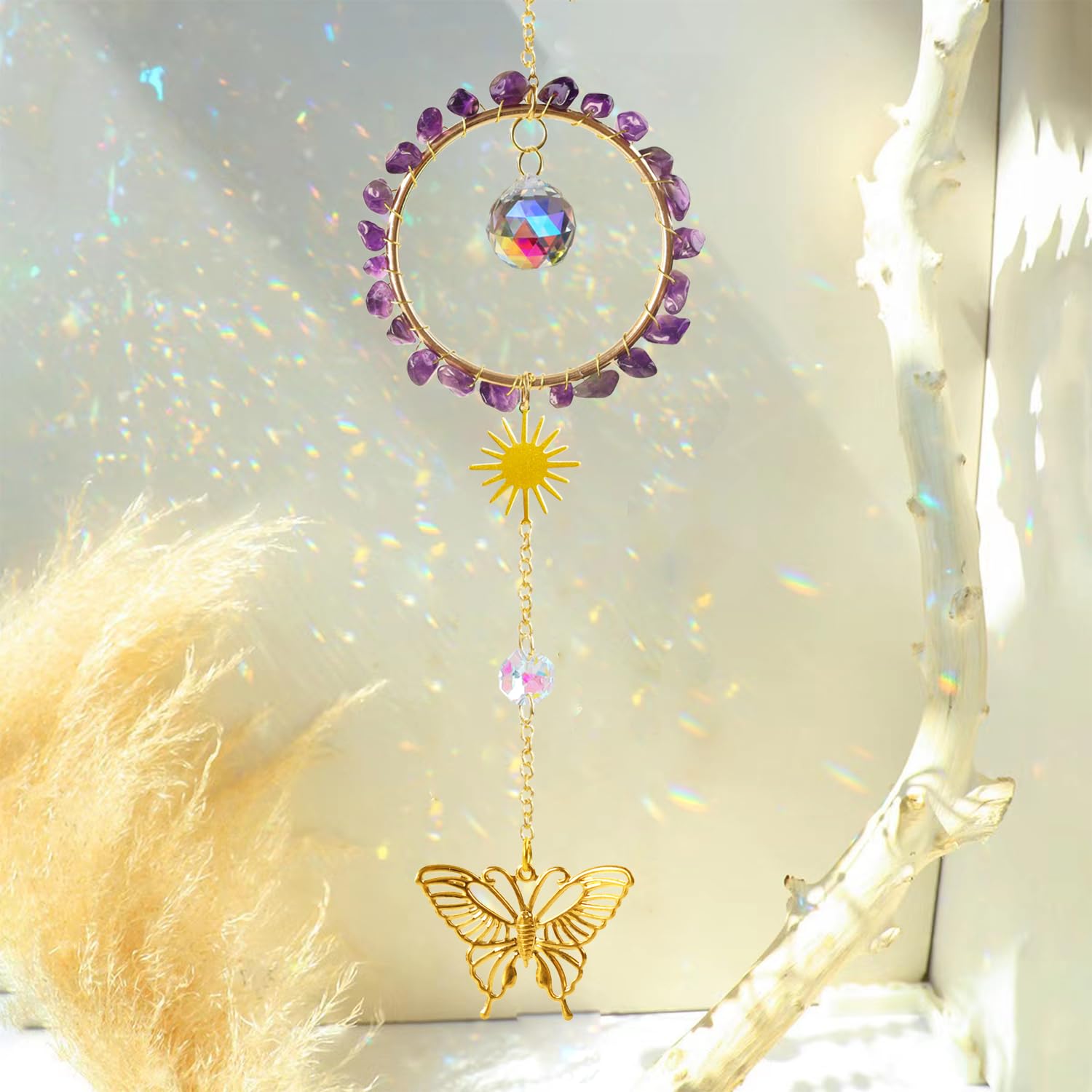 Amazon.com: Crystal Suncatcher, Sun CatcherHanging for Windows ...