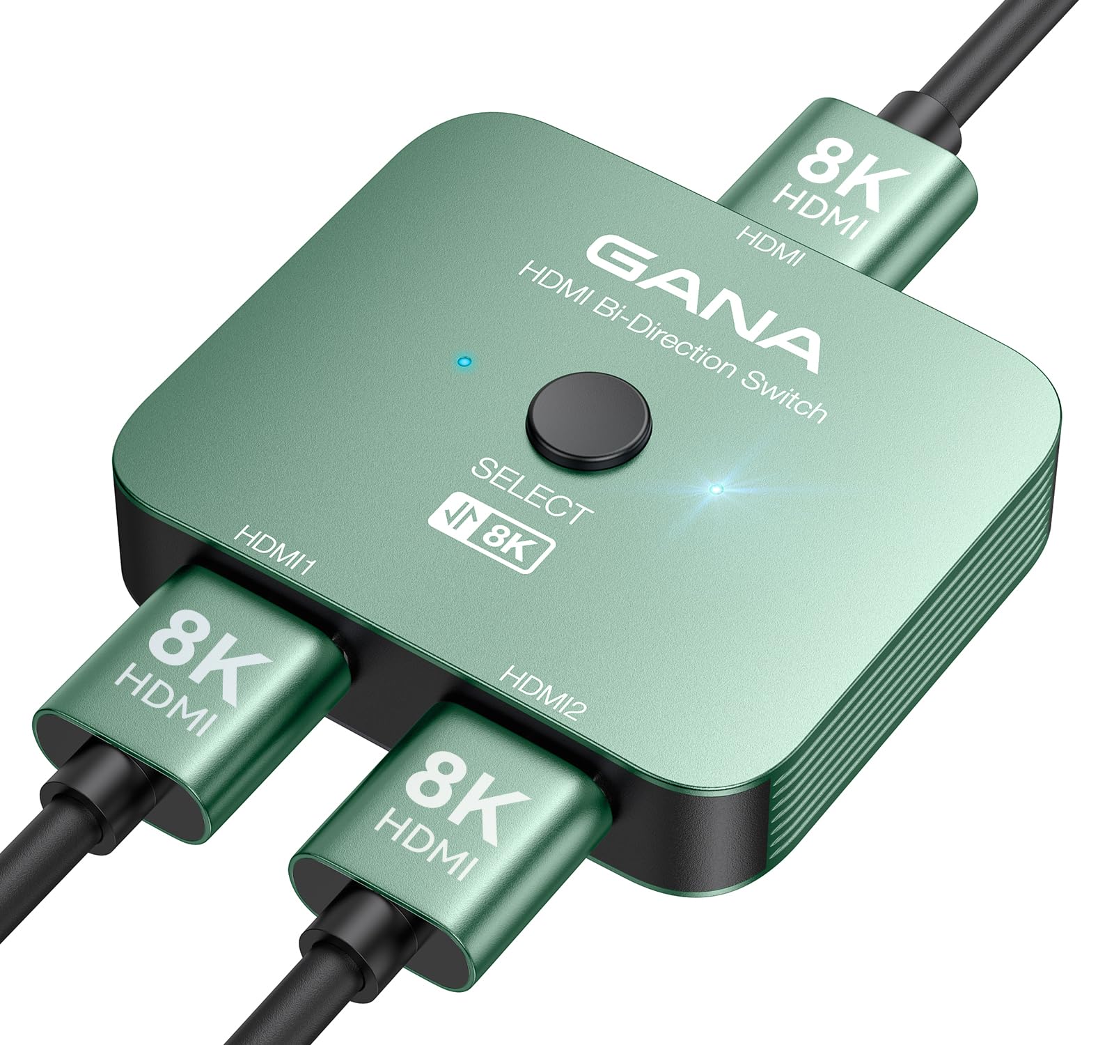 Amazon.com: GANA HDMI 2.1 Switch, 8K HDMI Switcher Splitter 2 in 1 Out ...